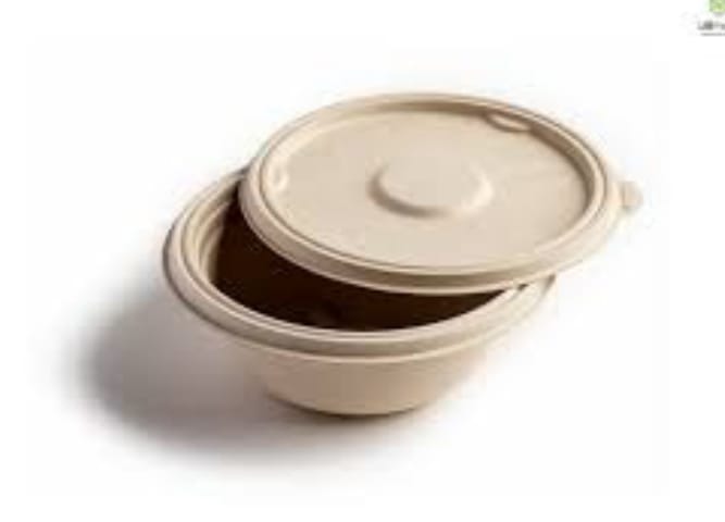 750 Ml Bio degradable Round Container with lid ( Zume ) ( 100 Pcs Pack ...