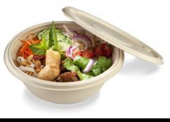 750 Ml Bio degradable Round Container with lid ( Zume ) ( 100 Pcs Pack ...